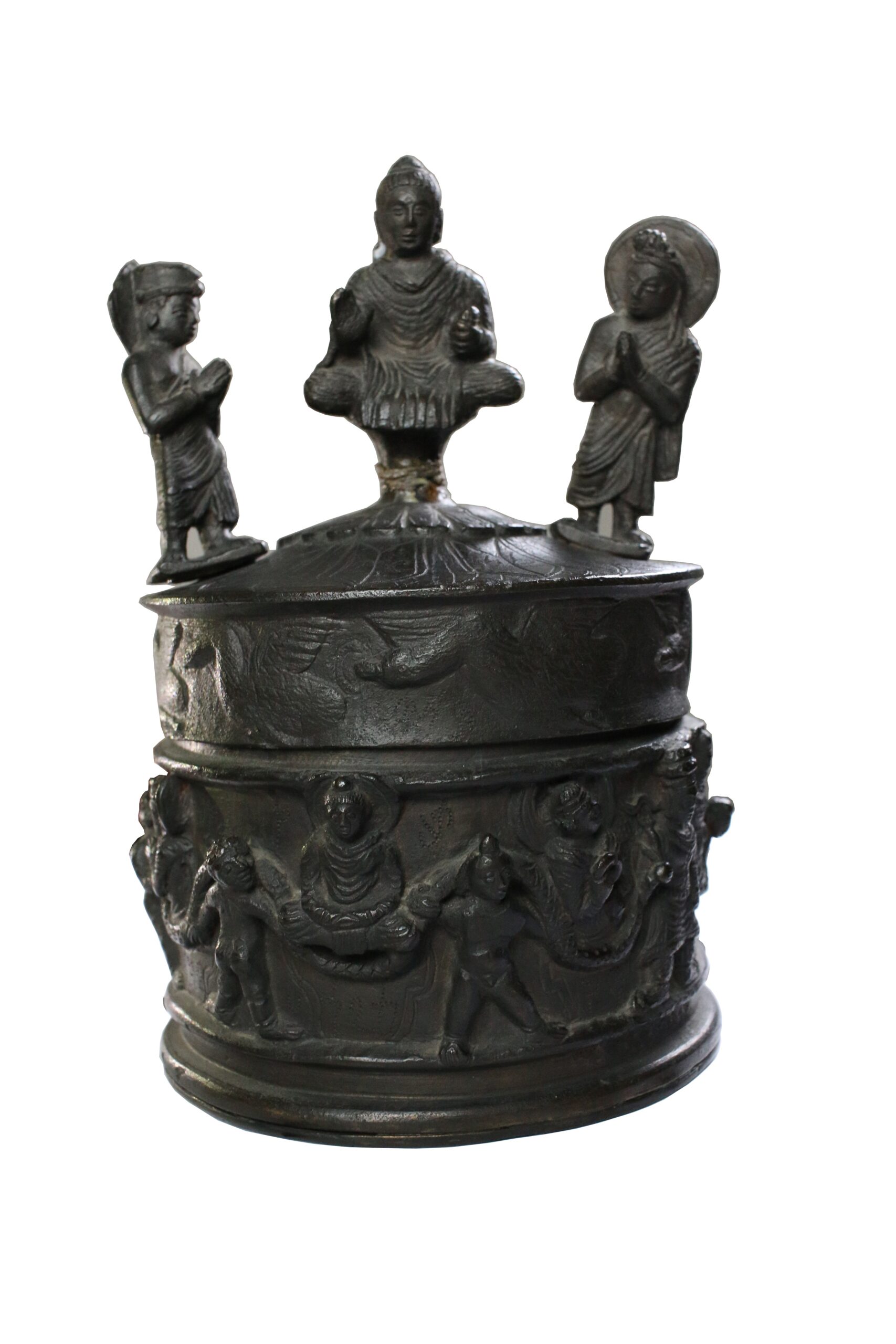 Gilded Bronze Reliquary Casket, (Shāh-ji-ki Ḍherī, Peshāwar ...